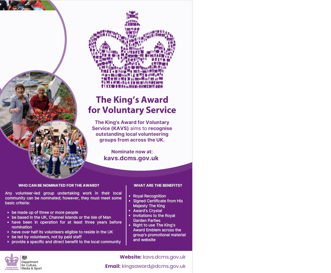Nominations Open for The King’s Award for Voluntary Service 2026 ...